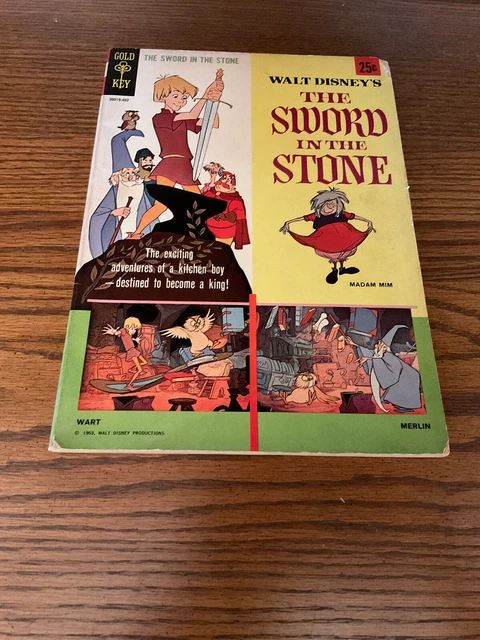 VINTAGE WALT DISNEY'S The Sword in the Stone Gold Key Comics 1963 Movie ...