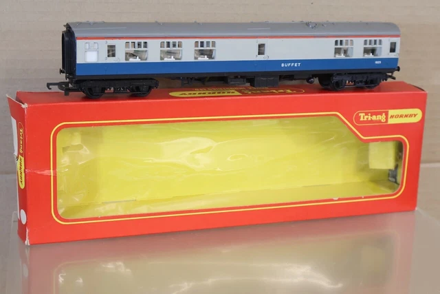 TRIANG HORNBY R729 BR BLUE GREY MK1 BUFFET CAR COACH 1825 LIGHT GREY ...
