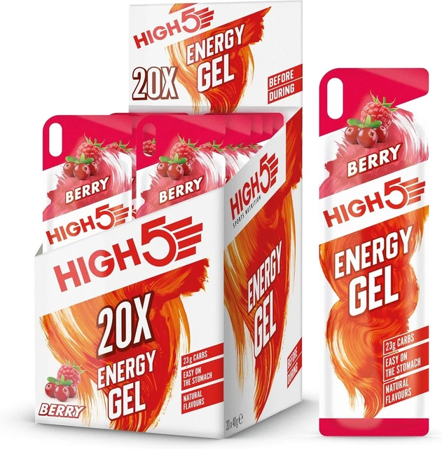 HIGH5 ENERGY GELS Berry 20x40g – Fast Fuel for Running, Cycling ...