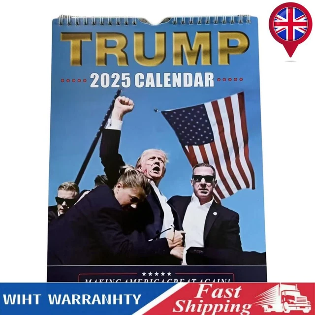 TRUMP RALLY EVENTS Calendar Donald Trump 2025 Desk Calendar Trump 2025 ...