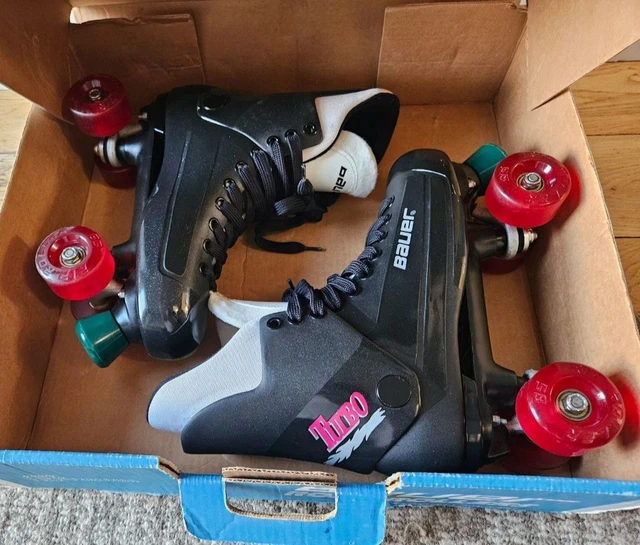 BOXED BAUER TURBO Quad Rollerskates Uk Size 8. Bauers £325.00 - PicClick UK
