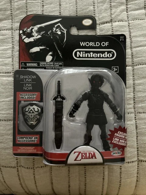 THE LEGEND OF Zelda Dark Shadow Link Figure Hylian Shield Master Sword ...