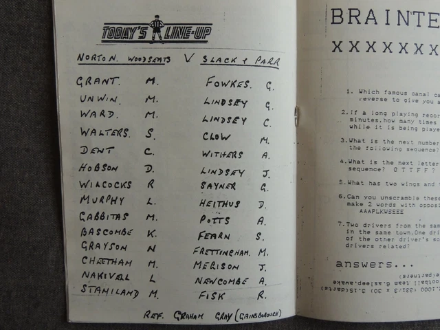 IFIELD FC V Worthing United FC 2nd March 1991 Match Programme West ...