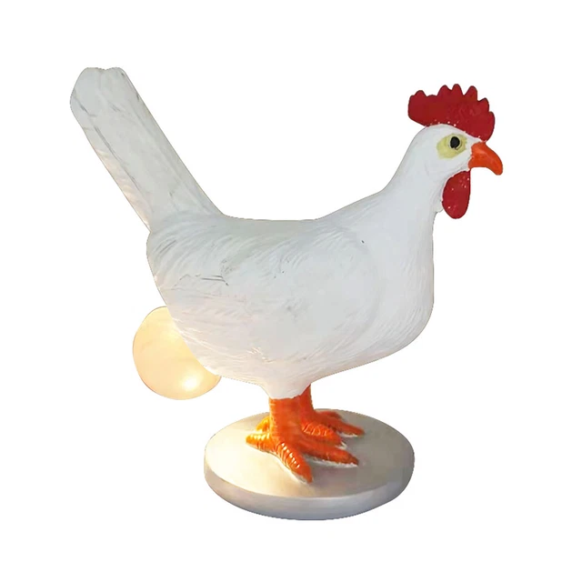 USB CHICKEN DESK Lamp Funny Resin Hens Lay Eggs Lamps Art Crafts for ...