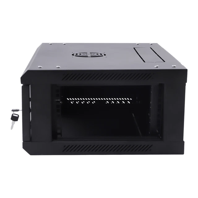 MODERN 4U WALL Mount Network Server Cabinet Enclosure Rack Black With ...
