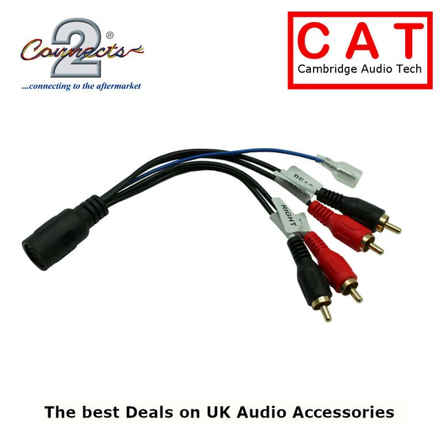 CT20VL05 VOLVO CAR Radio Amplifier DIN socket to RCA Phono Plugs £12.95 ...
