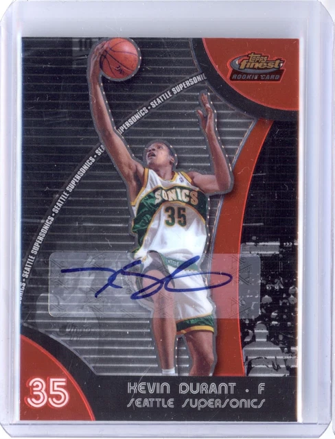 KEVIN DURANT 2007-08 Topps Finest Basketball #71 Rookie Autographe Auto ...