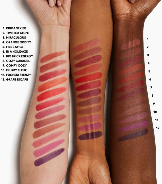 MAC LIPS BY The Dozen Mini Powder Kiss Lipstick Set X12 Brand New ...