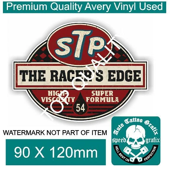 VINTAGE STP RACERS EDGE Decal Sticker Vintage Americana Garage Hot Rod Stickers $5.00 - PicClick AU