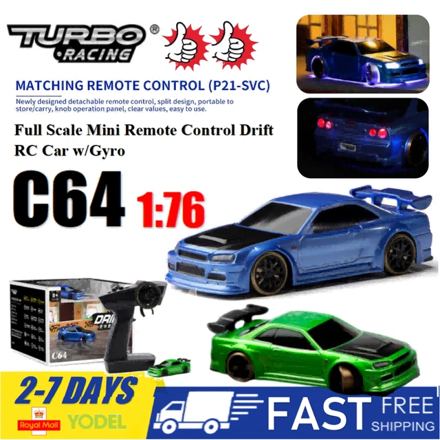 TURBO RACING C64 1/76 Full Scale Mini Remote Control Drift RC Car With ...