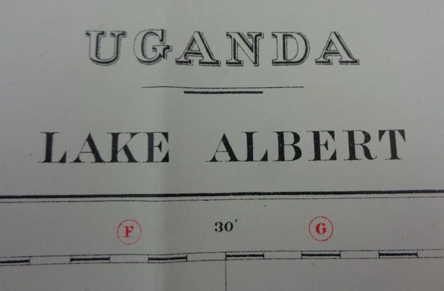 RARE WW2 BRITISH map of UGANDA & BELGIAN CONGO entitled "LAKE ALBERT ...
