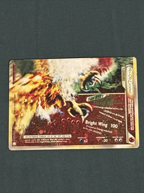 POKÉMON TCG HO-OH Legend Bottom And Top Heartgold Soulsilver 112/123 ...