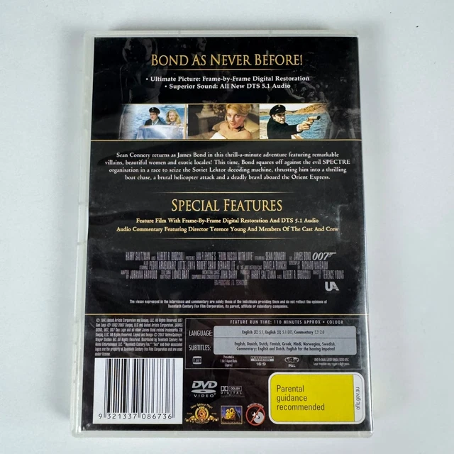 FROM RUSSIA WITH Love (DVD 1963) Lotte Lenya Robert Shaw Sean Connery ...