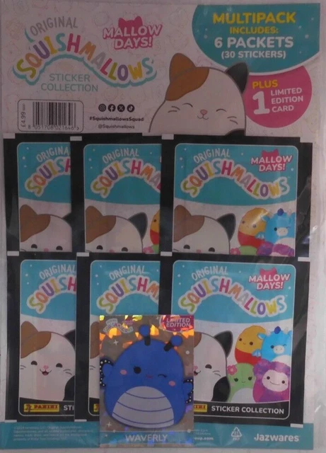 PANINI SQUISHMALLOWS MALLOW Days Multipack. 6 Stickers packets +LE ...