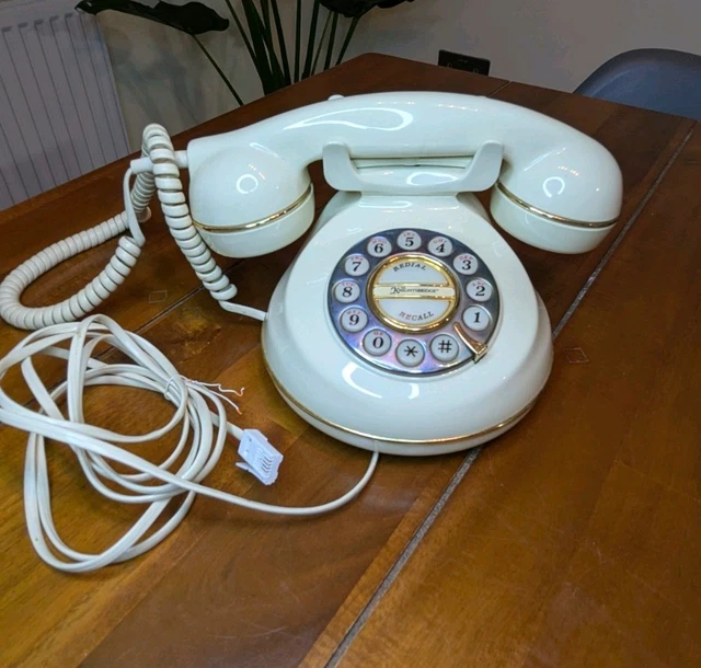 ASTRAL THE KNIGHTSBRIDGE Vintage Cream Retro Style Push button ...