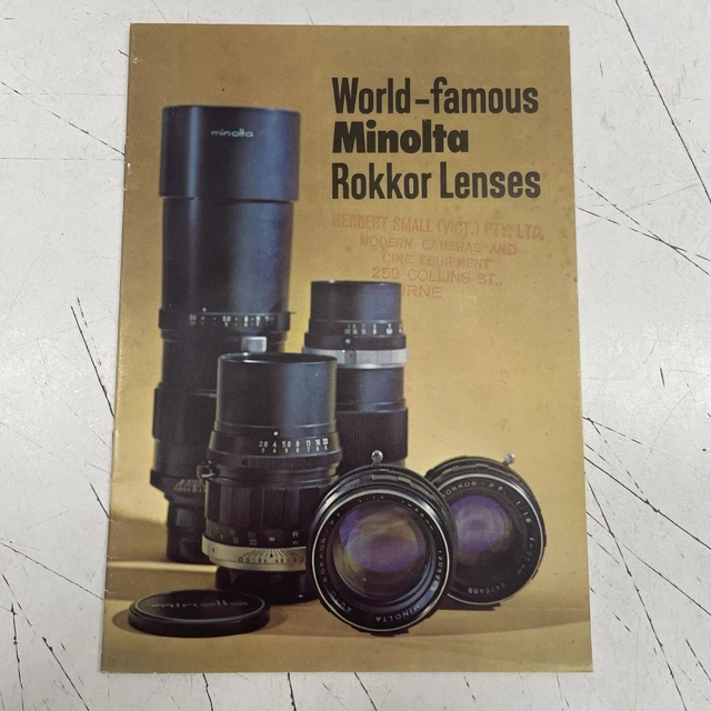 ORIGINAL VINTAGE RETRO Camera Film Junk Scrap Brochure Minolta 70s ...