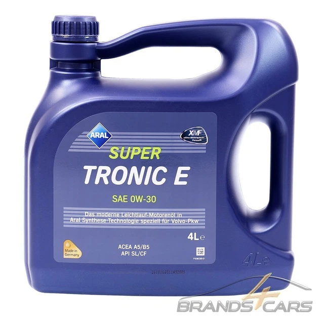 4 L LITER Aral Supertronic Super Tronic E 0W-30 Motor-Öl Motoren-Öl ...