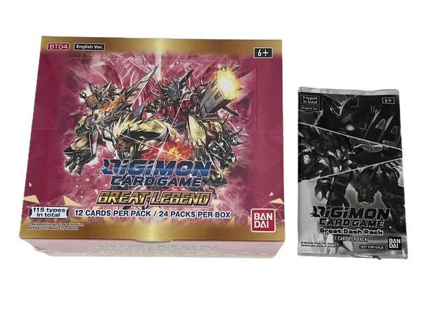 DIGIMON CARD GAME BT04 - Great Legend Booster Display English + Great Dash Pack £69.28 - PicClick UK