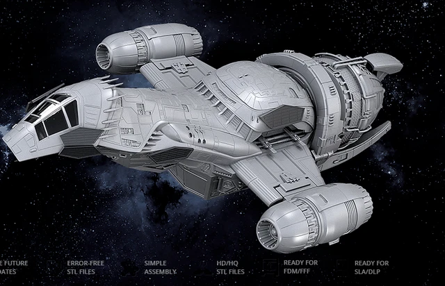 SERENITY FIREFLY RESIN 3d printed DIY model kit 1:195 Scale 40cm long £ ...