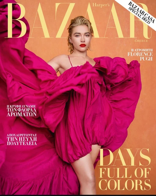 GREEK HARPER’S HARPERS Bazaar Florence Pugh EXCLUSIVE On Cover £15.00 - PicClick UK