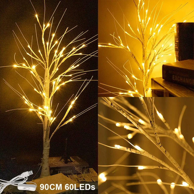 LED TWIG BIRCH Table Tree Light Up Branch Lights Desktop Dinner Lamp ...