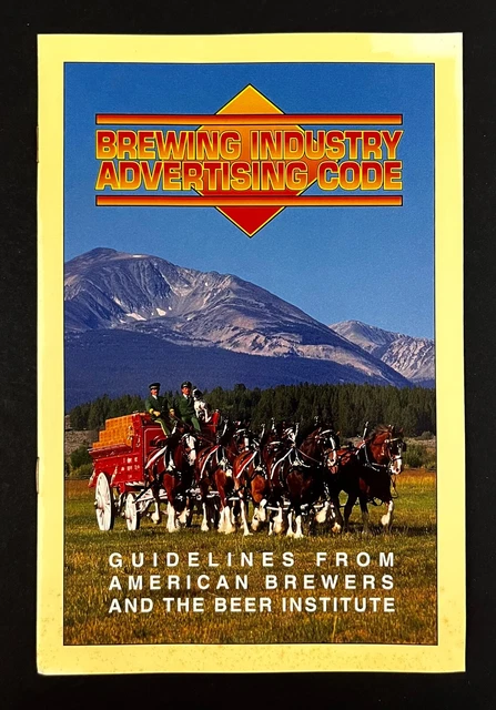 1990S BREWING INDUSTRY Advertising Code Guidelines Anheuser Busch Beer ...