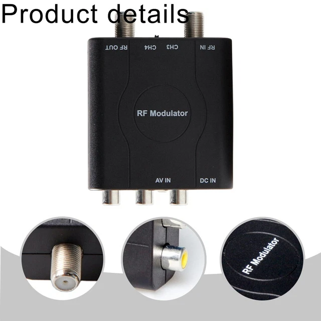 CHANNEL SWITCHABLE AV to RF Converter M65A Ideal for Home Entertainment ...