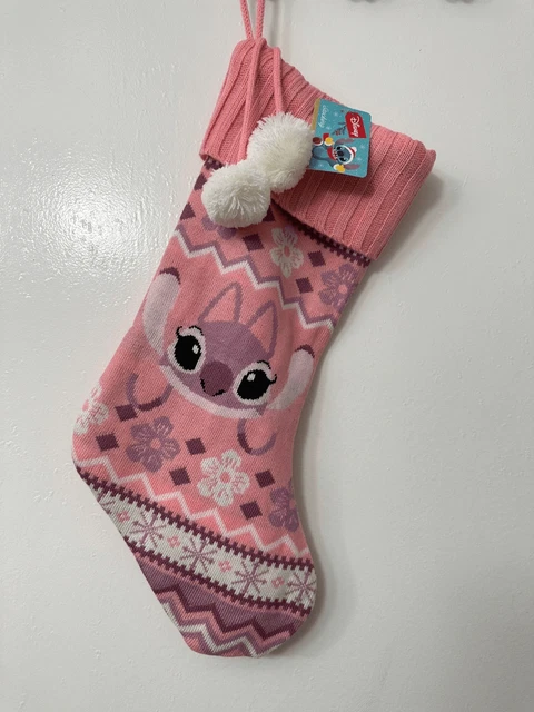 DISNEY LILO & Stitch Angel Fair Isle Knit Stocking £53.05 - PicClick UK