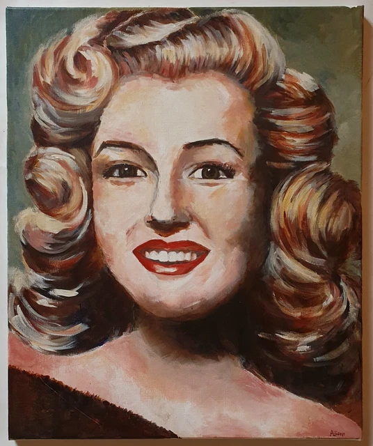 TABLEAU MODERNE PORTRAIT de Maryline Monroe signé Alison. EUR 12,00 ...