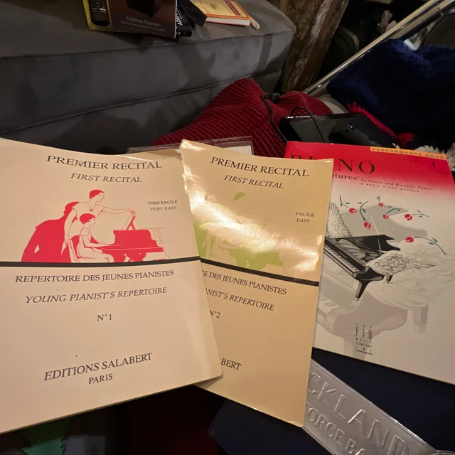 PIANO LESSON 3 books/Premier First Recital Nos. 1-2/Piano Adventures ...