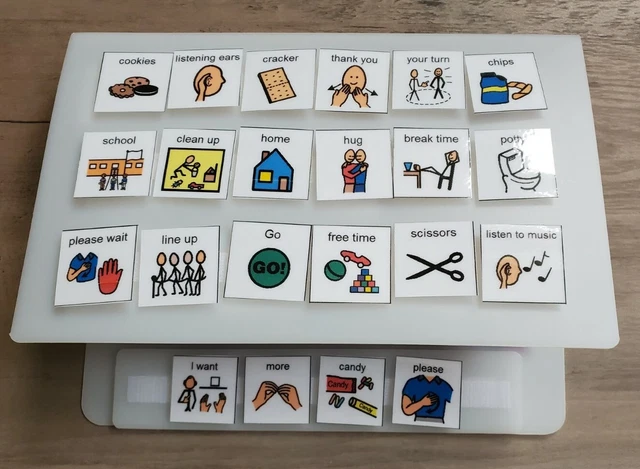 ORIGINAL PECS PICTURE Exchange Communication Book Symbols Autism Speech ...