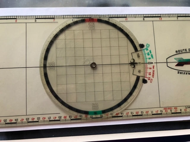 REGLE DE MARINE marin RAPPORTEUR BRETON MK1F SIRIUS navigation rare ...