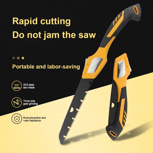 STYLE COLLAPSIBLE HAND Saw Cutting Tools Triple-bevel Teeth SK5 Steel ...