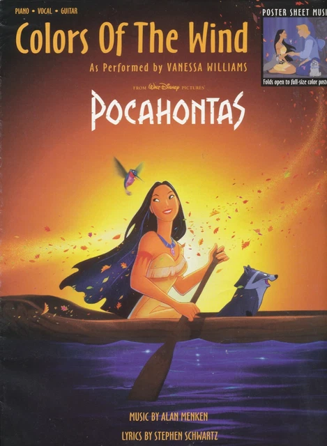 COLORS OF THE Wind from Walt Disney Pocahontas - 1995 Poster Sheet ...