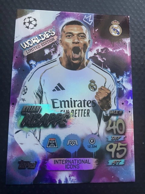 TOPPS MATCH ATTAX 2025 - 26 Card Kylian Mbappe Real Madrid Worldies ...