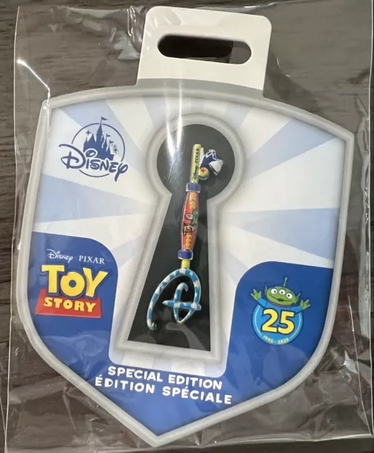 KEY PIN TOY Story 25th Anniversary Pixar Disney Store Special Edition ... KEY PIN TOY Story 25th Anniversary Pixar Disney Store Special Edition ...