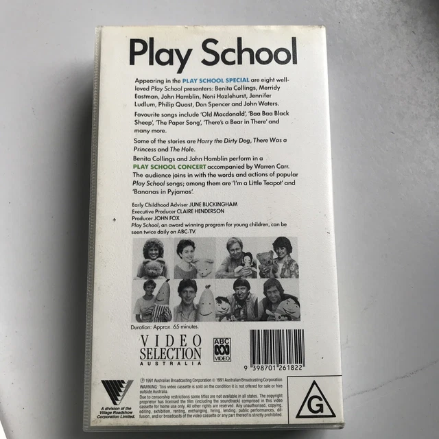 PLAY SCHOOL: SPECIAL And Concert VHS Video Tape ABC Kids TV £12.38 ...