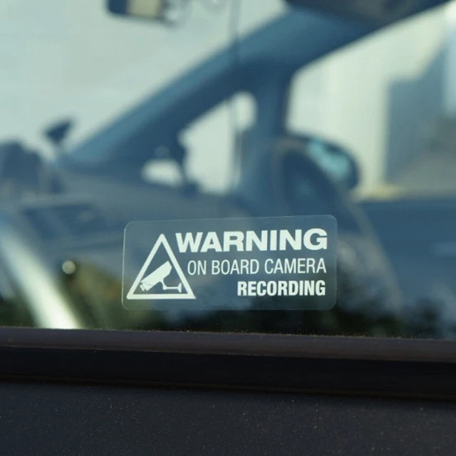 WARNING ON BOARD Camera Recording Vinyl Decal Car Window Truck Car ...