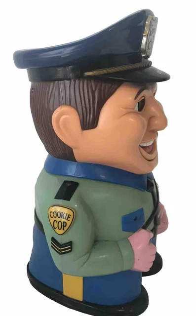 THE ORIGINAL COOKIE Cop Police Officer Talking Cookie Jar Vintage ...