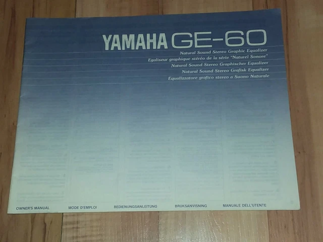 VINTAGE YAMAHA GE-60 Natural Sound Stereo Graphic Equalizer Owner's ...