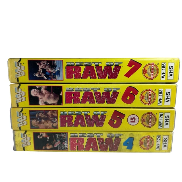 WWF WWE RAW 4/5/6/7 Wrestling vHS Tapes Bundle années 1990 EUR 29,14 ...