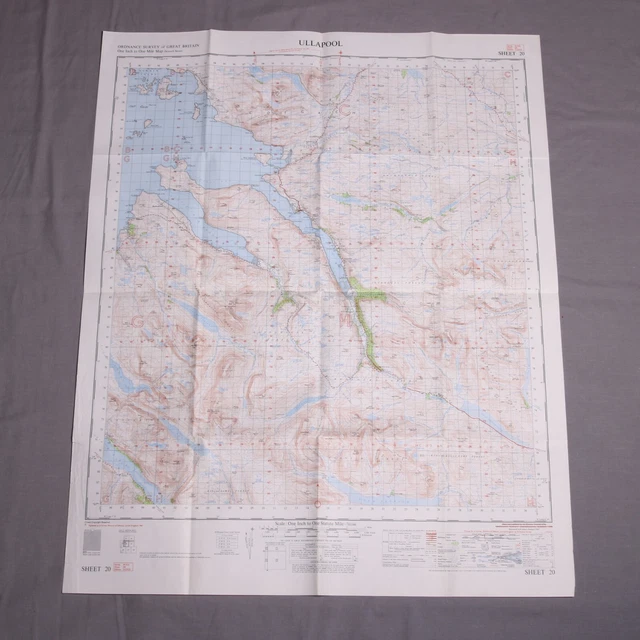 VINTAGE 1967 MILITARY issue Ordnance Survey map ULLAPOOL Scotland 2 ...