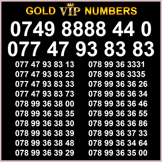VIP GOLD MOBILE Number Easy Memorable SIM Card Diamond Platinum Silver ...