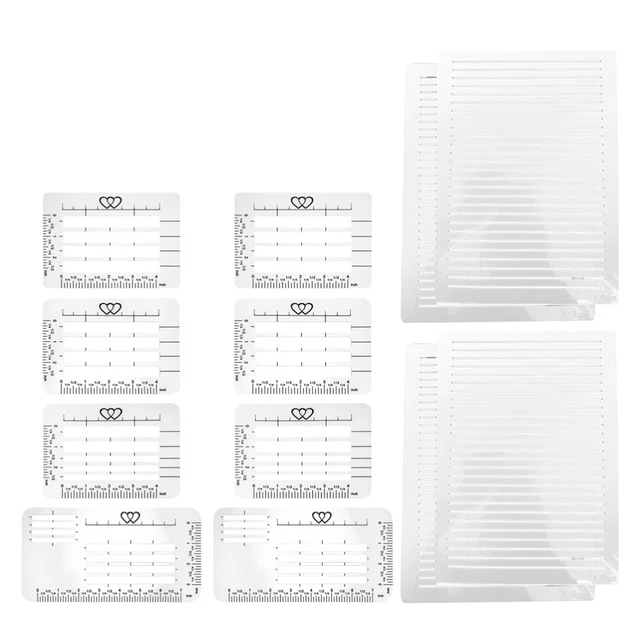 12PCS PLASTIC SCALE Straight Line Stencil Template for Journaling and ...