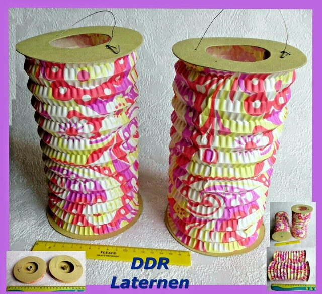 LATERNE ALTE DDR Laterne 2 Laternen Papierlaterne Fackelumzug ossi ...