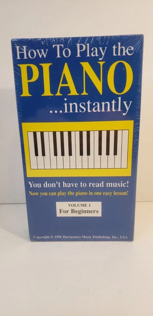 HOW TO PLAY the Piano Instantly Vol. 1 for Beginners VHS New Sealed £1. ...