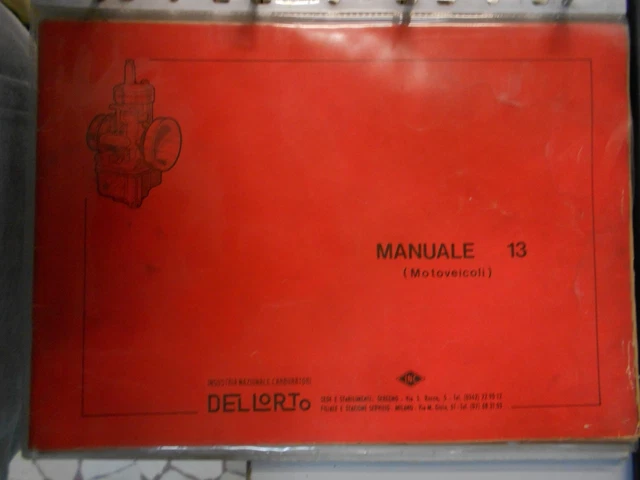 DELL'ORTO REGOLAZIONE CARBURATORI motoveicoli MANUALE 13 aa.vv. EUR 100,00 - PicClick FR