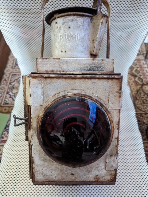 VINTAGE BRITISH RAIL rear Railway signal lamp with Burner & Wick £37.00 ...