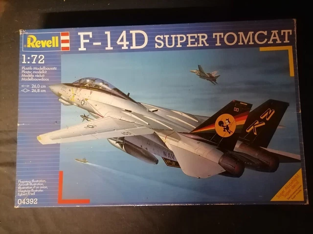 F-14D SUPER TOMCAT 1:72 Revell 04392 original verpackt mit Lagerspuren ...