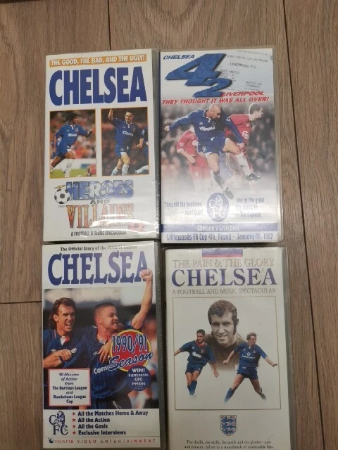 CHELSEA FC VHS Vintage Tapes Bundle Number (2) £9.99 - PicClick UK